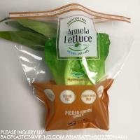 China Custom Eco-Friendly BOPP Cellophane Vegetable Bags 250mmx400mm Food Grade Lettuce Packaging for sale