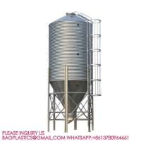 China 2.5-12 Ton Poultry Feed Storage Tower FRP Silo for Automatic Feeding System 2100x2100x5700mm for sale