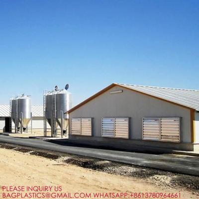China Custom Steel Structure Poultry House Broiler Chicken Shed 200x100x6x8 H-Beam for sale