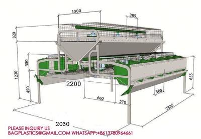 China Hot Dip Galvanized Rabbit Cage 12 Mother Rabbit Battery Rearing System for Poultry Farming for sale