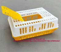 China Plastic Live Chicken Transport Cage 680x490x160mm 50kg Load Poultry Crates for sale