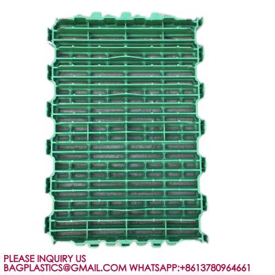 China 400x600mm Virgin PP Plastic Slat for Sow Floor 450kg Bearing Capacity Green for sale