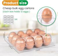 China 60 Pack Clear Plastic Egg Cartons for Medium Eggs with Date Labels Bulk Reusable PET Egg Containers for Farm Market Display for sale