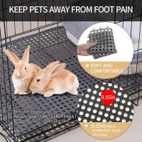 China Plastic Rabbit Slat Floor 30x50cm Anti-Bite Cage Mat for Easy Clean Manure Management for sale