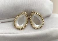 China Earrings  18K Gold Earrings   Without Diamond With Mother Pearl for sale