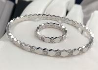 China Luxury Lady 18k White Gold Bangle VS Diamond Messika Move Noa Bangle For Gift for sale
