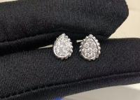 China Bvlgari 18k Yellow Gold Diamond Earrings White Eyes Diamond ODM for sale