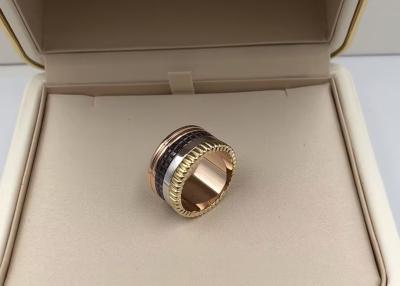 China Luxury 18K Yellow Gold Diamond Ring Customized Size For Gift for sale