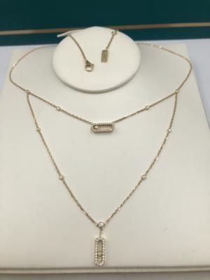 China Move Noa 18K Yellow Gold Diamond Necklace Messika No Gemstone for sale