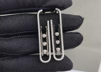 China Clone 18K White Gold Diamond Earrings Handmade Move Noa Earrings for sale