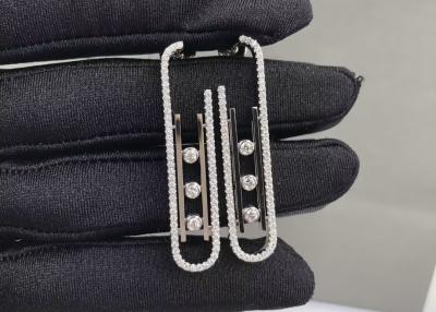 China Clone 18K White Gold Diamond Earrings Handmade Move Noa Earrings for sale
