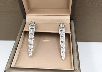China Gift 18K White Gold Diamond Earrings VS Diamond Bvlgari Serpenti Viper Earrings for sale