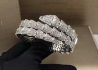 China Fashion 18K White Gold Diamond Bracelet Luxury VS Diamond Bvlgari Serpenti Bangle for sale