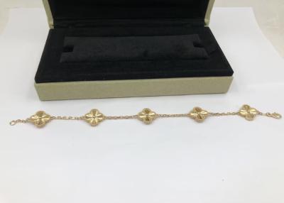 China Customized 18K Yellow Gold Bracelet Fashion VCA Magic Alhambra Bracelet for sale