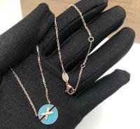 China 18K Gold Lapis Lazuli Necklaces Rose Gold Pendant Without Diamond for sale
