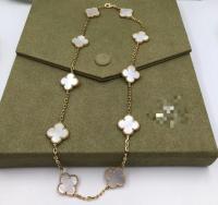 China Van Cleef Arpels Alhambra 18K Gold Necklace for sale