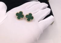 China VCA Alhambra 18K Gold Earrings for sale