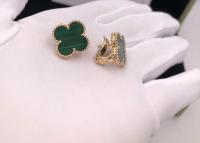 China VCA Alhambra 18K Gold Earrings for sale