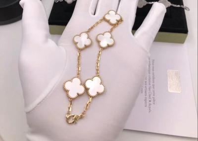 China White Mother Of Pearl 18K Gold Bracelet for sale
