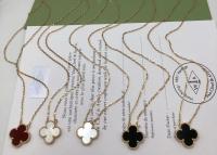 China Alhambra Pendant 18K Gold Necklace for sale