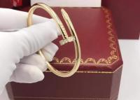 China Simple Design B6048617 18K Gold Bracelet , Juste Un Clou Bracelet Replica With Diamonds for sale