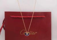 China Simple Dark Blue Lapis Lazuli Necklace , 18K Real Gold Chains With Diamond for sale