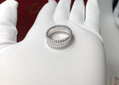 China Customized Minimalist White Gold Band Engagement Rings For Wedding for sale