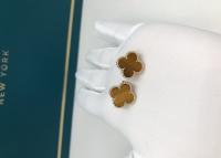 China 18k Yellow Gold Van Cleef Arpels Vintage Alhambra Earrings For Ladies for sale