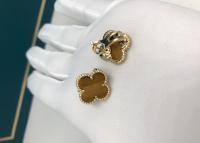 China 18k Yellow Gold Van Cleef Arpels Vintage Alhambra Earrings For Ladies for sale