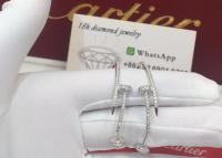 China High End Minimalist Customized 18K Gold Diamond Earrings For Ladies for sale