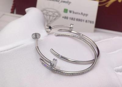 China High End Minimalist Customized 18K Gold Diamond Earrings For Ladies for sale