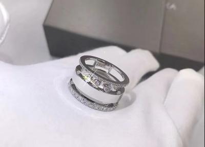 China Real Gold Glossy Stylish Certified White Gold Wedding Bands For Women for sale