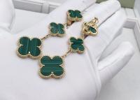 China Wedding Gift Green Finished Stylish 18K Gold Earrings With Gemstone for sale