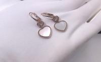 China 0.1 Carat Diamond 18K Gold Diamond Earrings , Chopard Happy Heart Earrings for sale