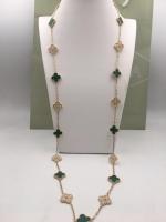 China Rose Gold 18K Gold Diamond Necklace , Vintage Alhambra Necklace 20 Motifs for sale