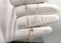 China Certified Creative 18K Gold Diamond Necklace , Diamond Solitaire Necklace Yellow Gold for sale