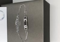 China No Gemstone Messika Dual Chain 18k White Gold Diamond Bracelet Large Size for sale
