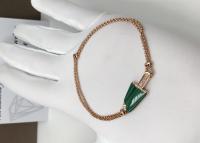 China BR858327 Dense Diamond Decorated 18K Gold Bracelet With Malachite for sale