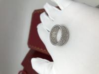 China Valentines Gift VCA Full Diamond 18k White Gold Diamond Band glossy for sale
