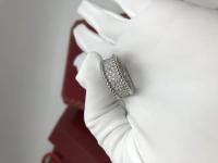 China Valentines Gift VCA Full Diamond 18k White Gold Diamond Band glossy for sale