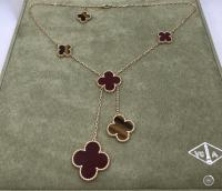 China High End Luxurious Vca Magic Alhambra Necklace , Custom Gold Necklace for sale