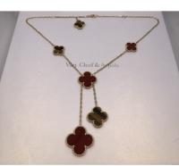 China High End Luxurious Vca Magic Alhambra Necklace , Custom Gold Necklace for sale