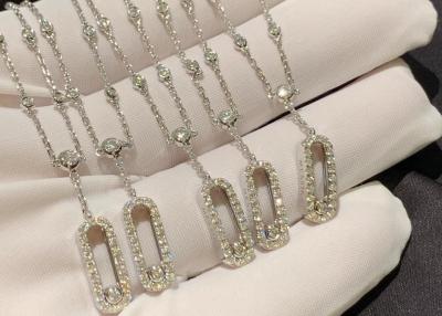 China Saddle Shape White Gold Anklet With Diamonds for sale