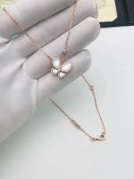 China Girlfriend Gift Stylish Personalized Diamond Jewelry Van Cleef Butterfly Necklace for sale