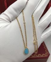 China XS Style 18 Karat Gold Necklace , Serpent Pendant Necklace With Turquoise for sale