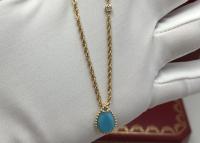 China XS Style 18 Karat Gold Necklace , Serpent Pendant Necklace With Turquoise for sale