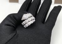 China Luxurious Bvlgari 18K Gold Diamond ring  With Full Pavé Diamonds for sale