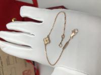 China Rose Gold Adjustable Fashionable 18k Gold Chain Bracelets For Ladies for sale