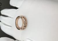 China Rose Gold Half Empty Stylish VVS Diamond Moving Diamond Ring For Wife for sale