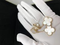 China Classic Mother Of Pearl Personalized Diamond Jewelry VCA Magic Alhambra Earrings for sale